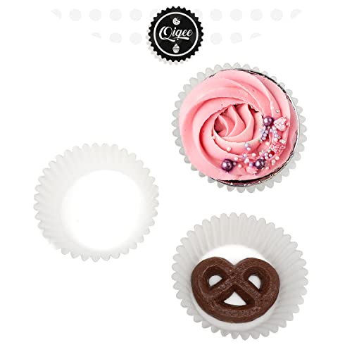 qiqee 500pcs Foil Cupcake Liners For Baking Standard Size Thick & Sturdy Oil Resistance, 10 Color Baking Cups Muffin Liners Paper(Standard Size 2inch Bottom)