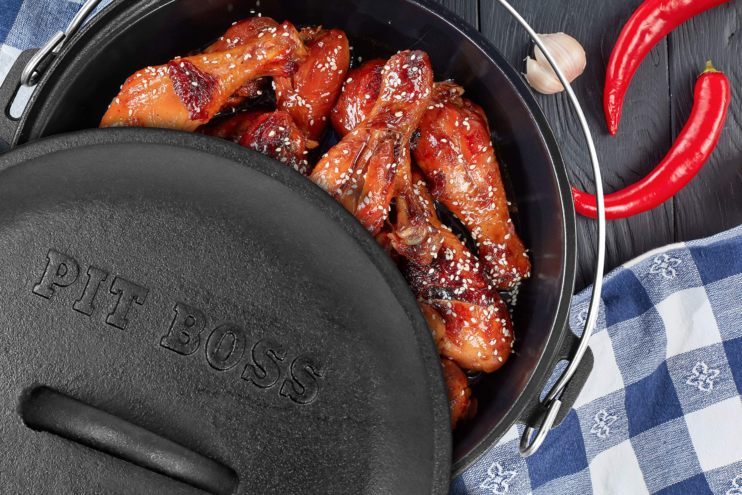 Pit Boss 12” Cast Iron Camp Oven, Black