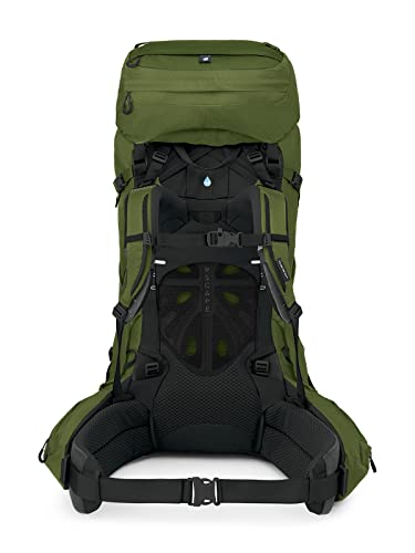 Osprey Aether 65L Men's Backpacking Backpack, Garlic Mustard Green, Extended Fit, Small/Medium