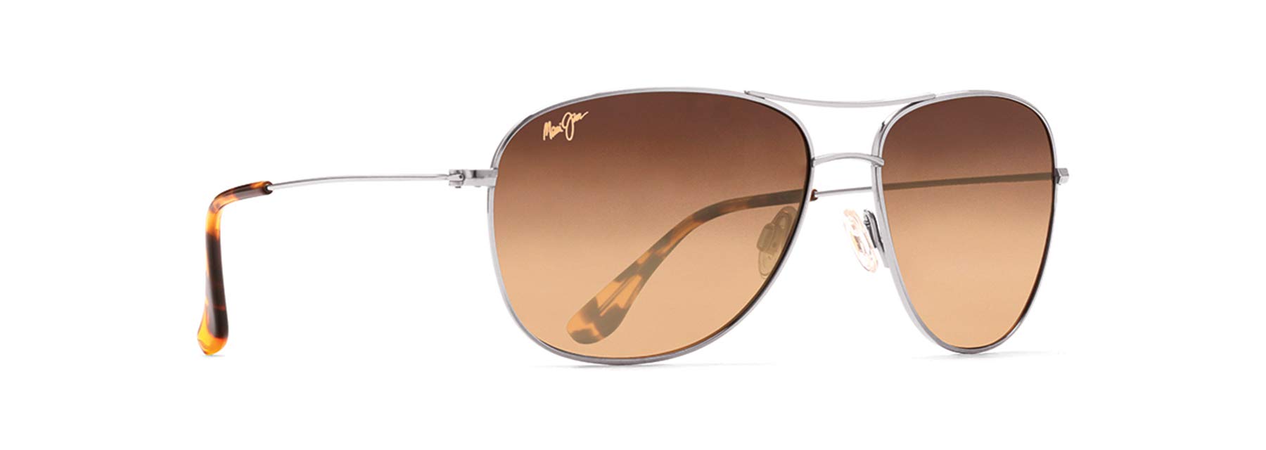 Maui Jim Men's and Women's Cliff House Polarized Aviator Reading Sunglasses, Gold/HCL® Bronze, Medium, +1.5