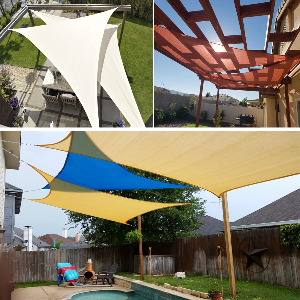 TooTaci Sun Shade Sail Hardware Kit with 1/8 Cable,304 Stainless Steel Shade Sail Hardware Kit 5inch with 100ft Stainless Steel Coated Cable,Rectangle/Triangle Sun Sail Hardware Kit for Outdoor Canopy