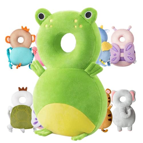TONGMAN Baby Head Protector,Toddlers Head Safety Pad Cushion, Adjustable Infant Safety Pads ,Toddler Head Super Gift (Frog)