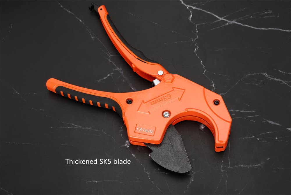 Ratchet Pvc Pipe Cutter, Cuts up to 2-1/2", PVC Cutter 2 Inch, Sk5 blade and aluminum alloy body, Cutting for PEX, PVC, and PPR Pipe, Etc,Ideal for Home Working and Plumbers