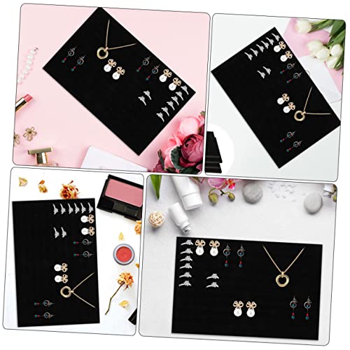 NOLITOY 2pcs Box Jewelry Sponge Pad Earrings Showcase Tray Necklace Foam Insert Ring Holder Black Ring Insert Rings Insert Mat Ring Display Pad Black Earring Sponge Liner Mosaic Ring Frame