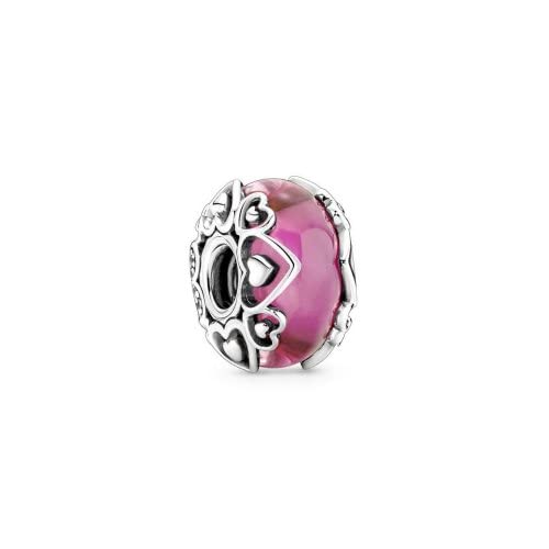 Pandora Reveal Your Love Pink Murano Glass Charm