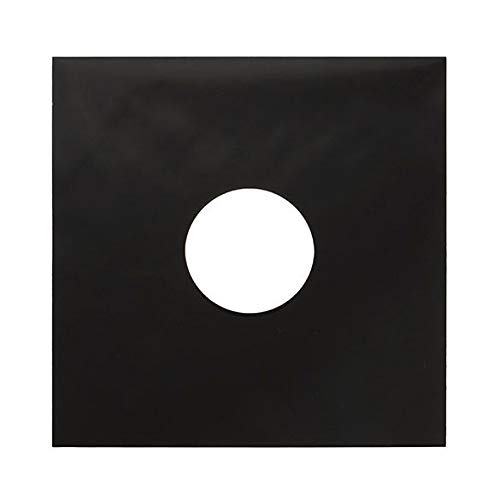 Matte Black Record Sleeves | Pack of 100 | Protective Inner Sleeves for Single 12 Inch Vinyl Record Albums | Poly Vinyl Sleeve Storage Protects from Wear, Scratch, Dust | BLPBMA