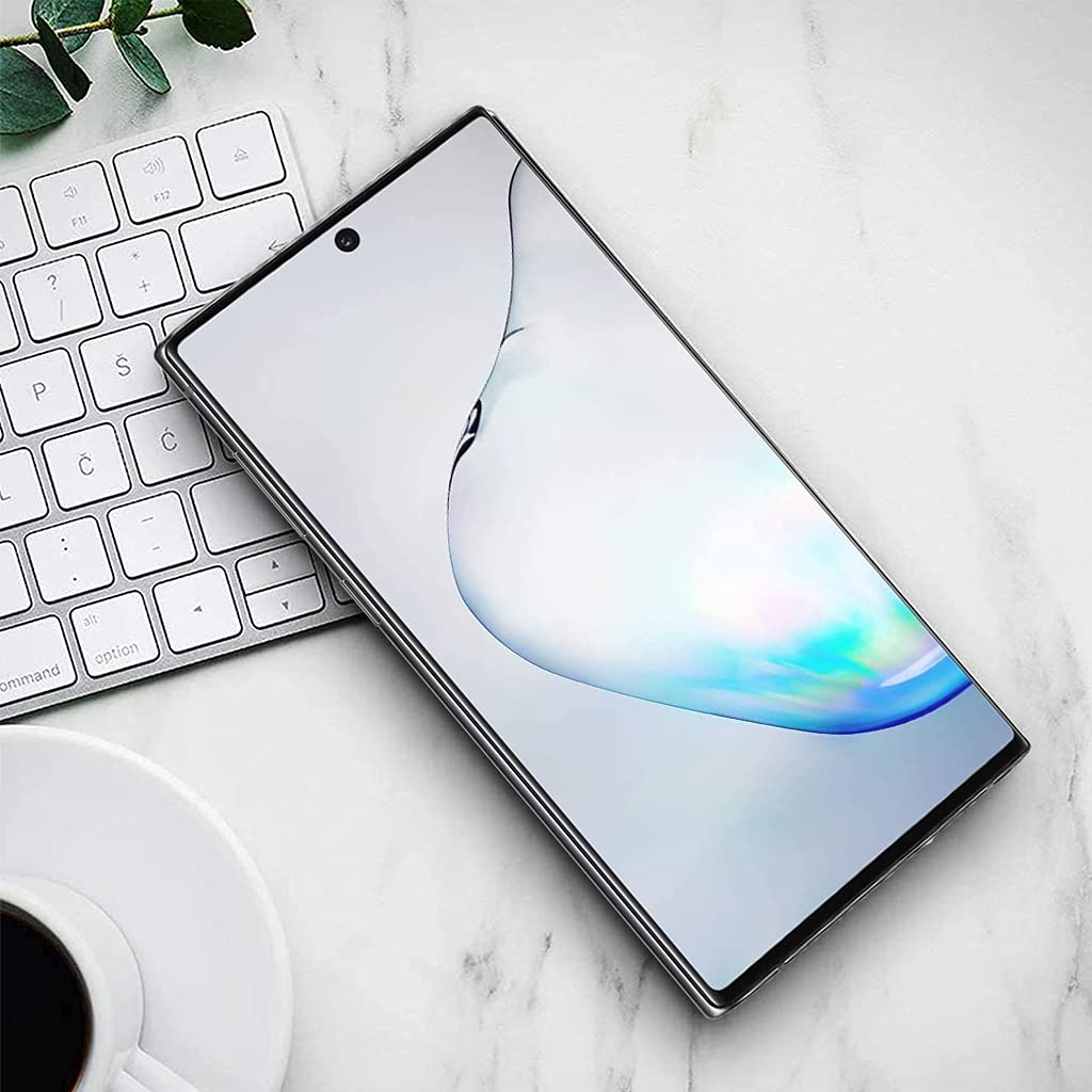 OttarScreen Galaxy Note 10 Plus Screen Protector, 1 Pack Camera Lens Protector【3+1 Pack 】 Compatible Fingerprint, 3D Glass 9H Hardness Tempered Glass Screen Protector for Samsung Galaxy Note 10 Plus