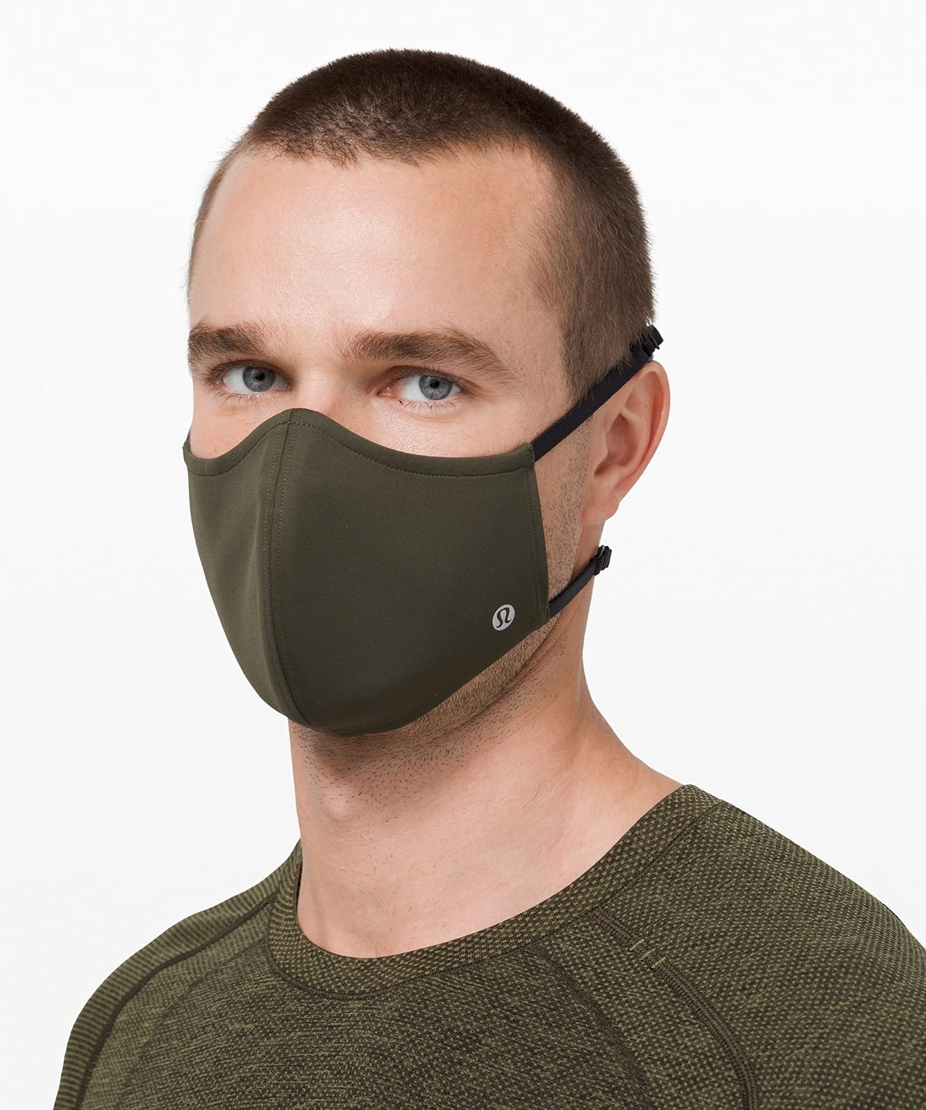 Lululemon Athletica Double Strap Face Mask (Dark Olive), One Size