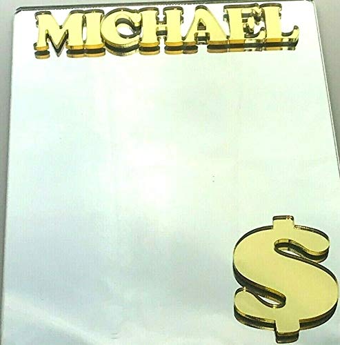 Money Dollar Sign Locker Mirror Personalized Back to School Magnetic Custom Locker Decor Cheerful Personalized Inside of Locker Organizer Accessory, Refrigerator Magnet, Quality and Fun in One!