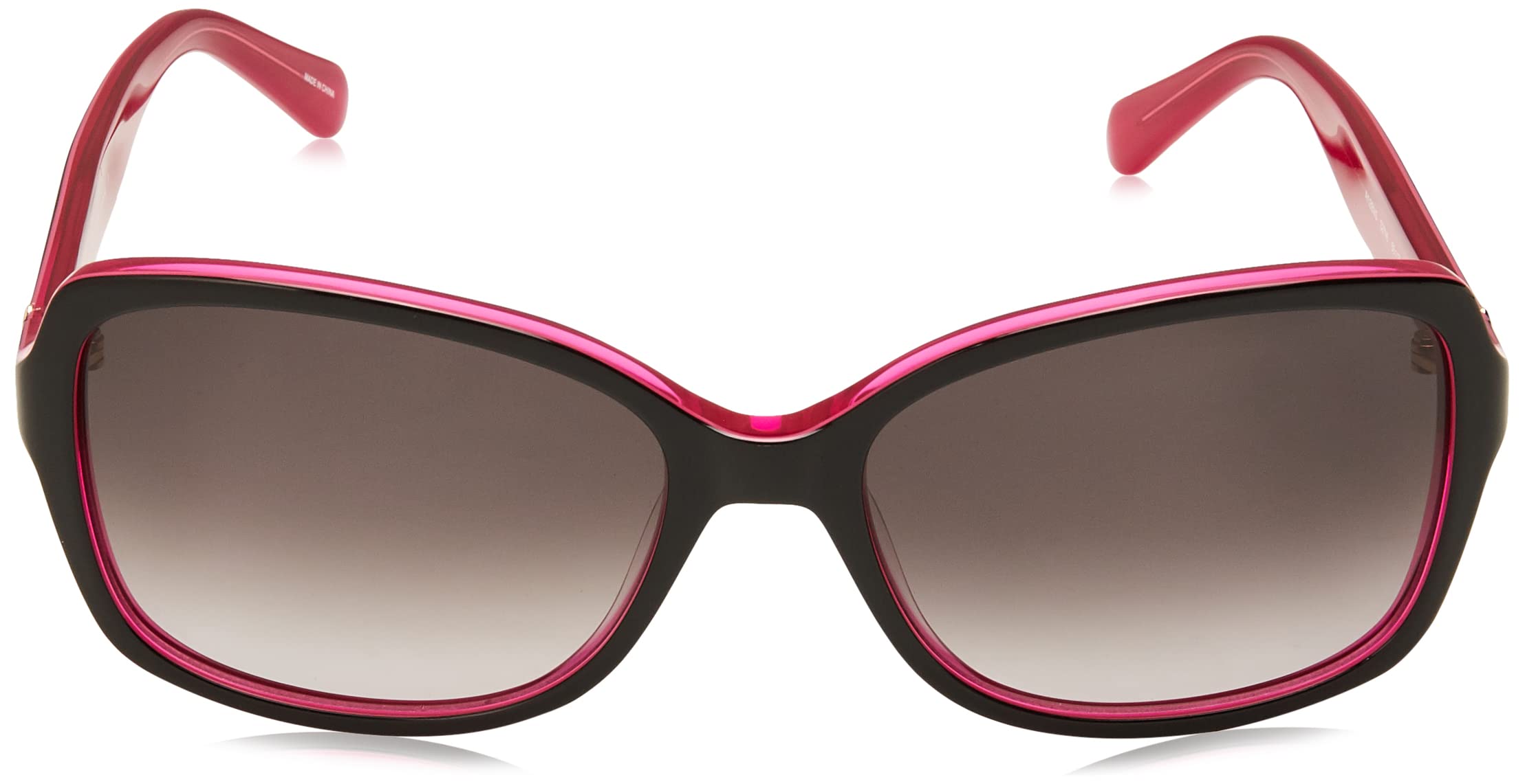 Kate Spade New York Women's Ayleen Rectangular Sunglasses, Black Pink/Gray Gradient, 56 mm