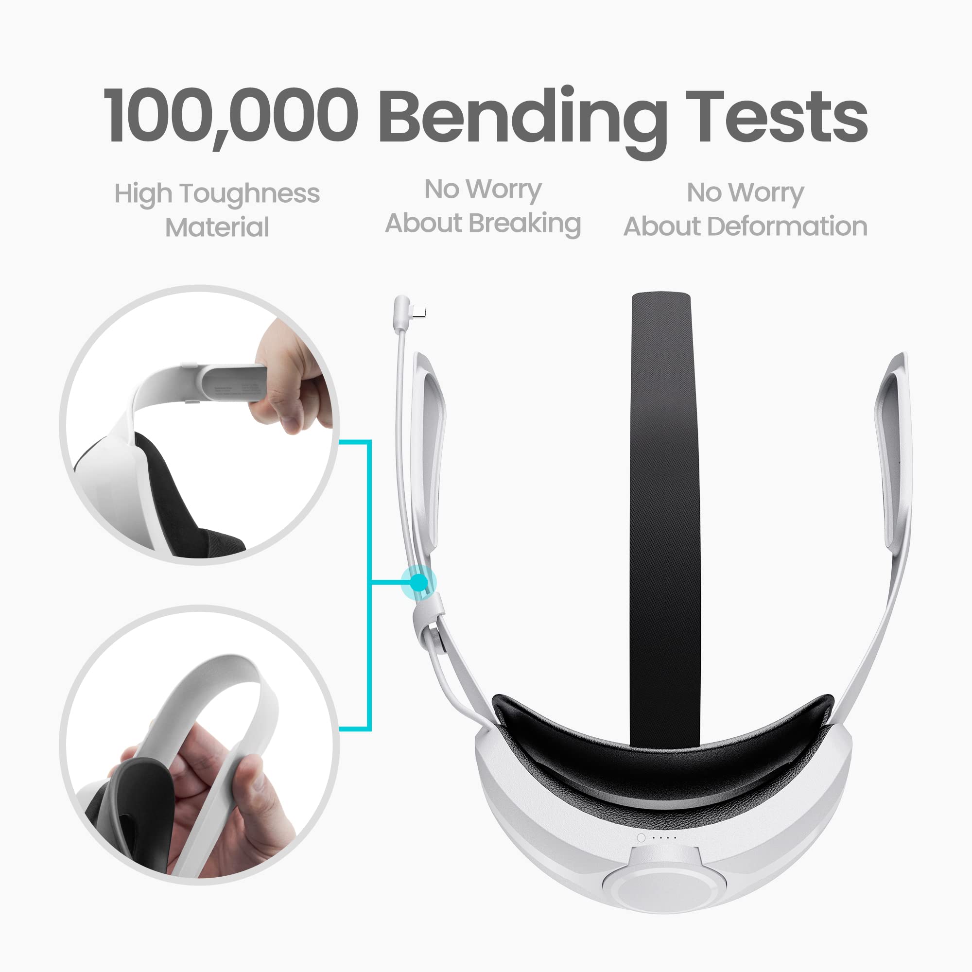Park Sung Head Strap with 5000mAh Battery, 2X Fast Charging, Extend Playtime & Full Balance Headset Strap,Upgrade Version P3, Compatible with Quest 2