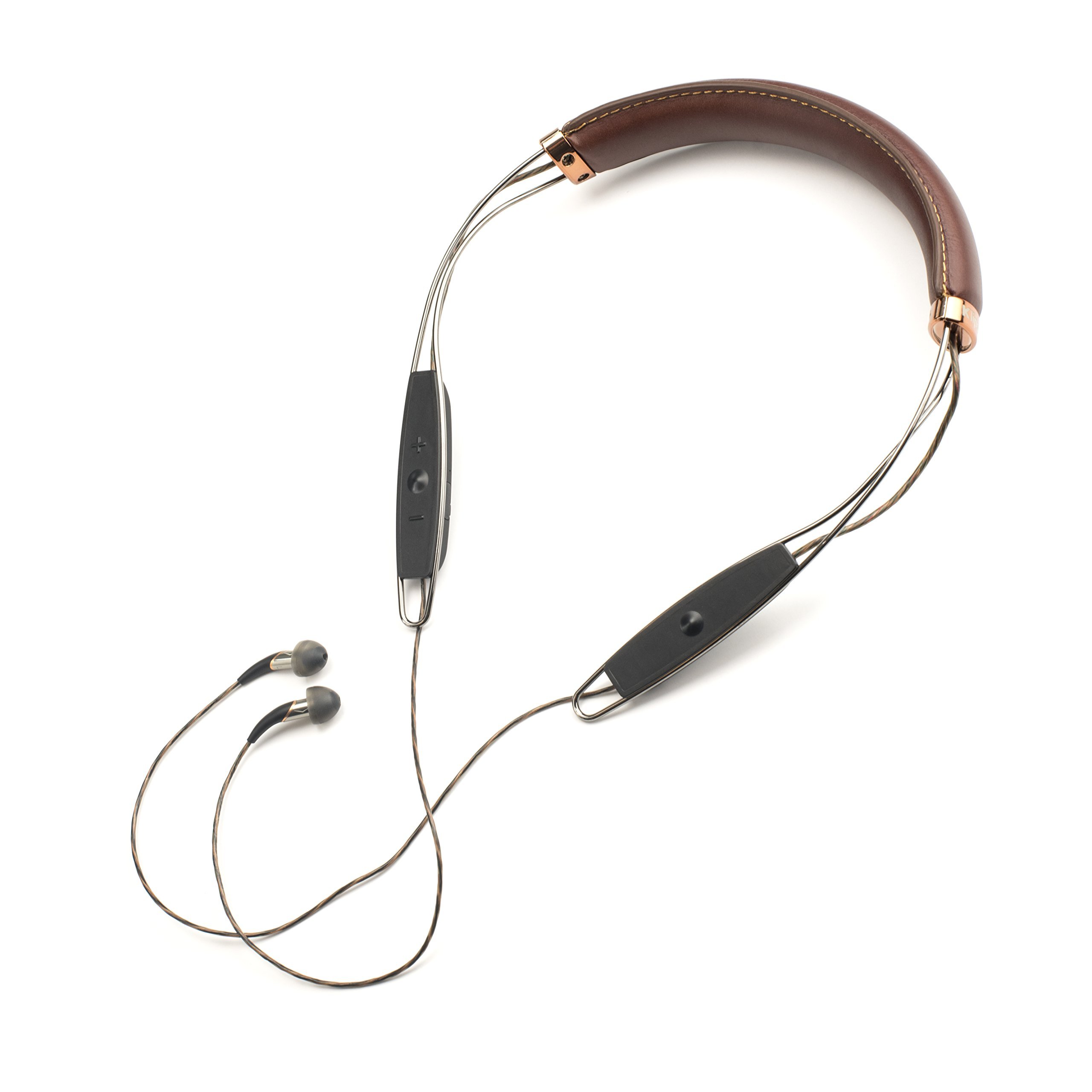 Klipsch X12 Bluetooth Neckband Headphones (Brown Leather) (Renewed)