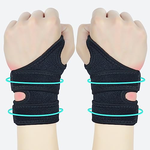MOONSMILE TFCC Wrist Brace (1Pair),Ulnar Wrist Brace for TFCC Tear,Right and Left Wrist Brace,Wrist Wraps Support for Tendonitis,Tennis Wrist Support for Golf/Hand Brace/Carpal Tunnel/Wrist Pain
