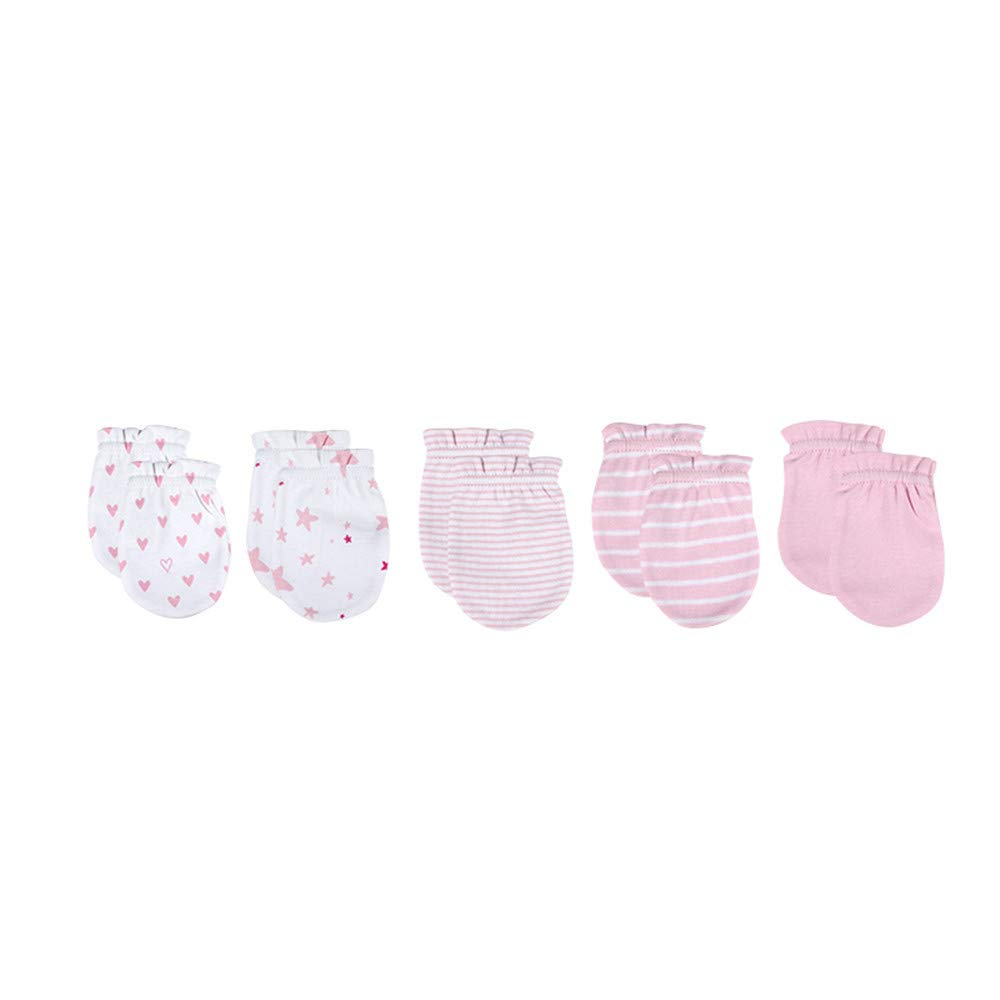 Kiddiezoom Baby Girls' 10-Piece Cap and Mitten Bundle Baby Hats and Mittens Baby Gloves Sets