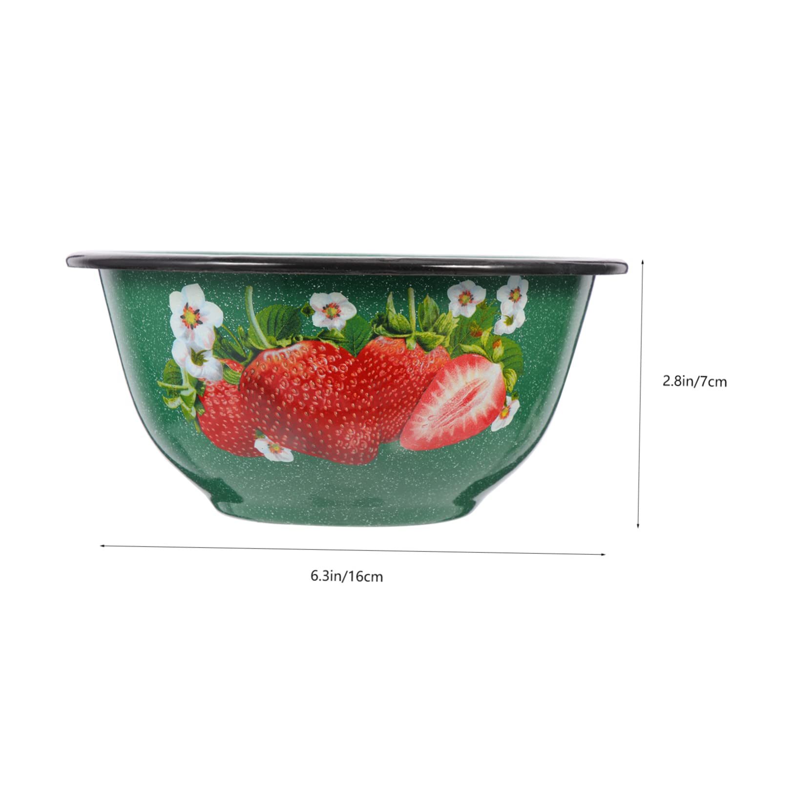 Operitacx Thickened Enamel Bowl Japanese Ramen Bowls Rice Bowls Japanese Pasta Accessories Enamel Popcorn Bowl Kneading Dough Bowl Instant Noddle Bowl Lunch Supply Soup Bowl Food Accessories