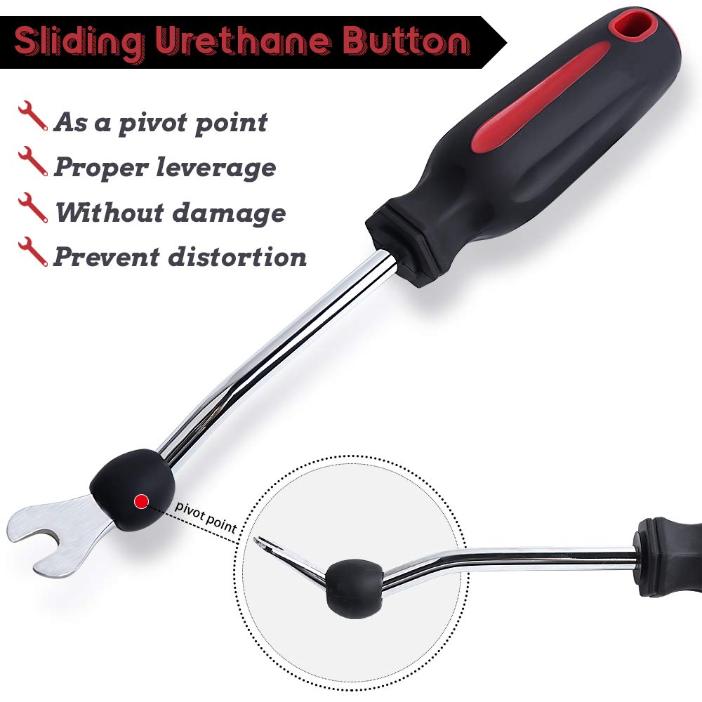 OTUAYAUTO Ergonomic Plastic Fastener Remover - Universal Automotive Clip Removal Tool for Cars, Trucks, SUVs, ATVs and All Vehicles