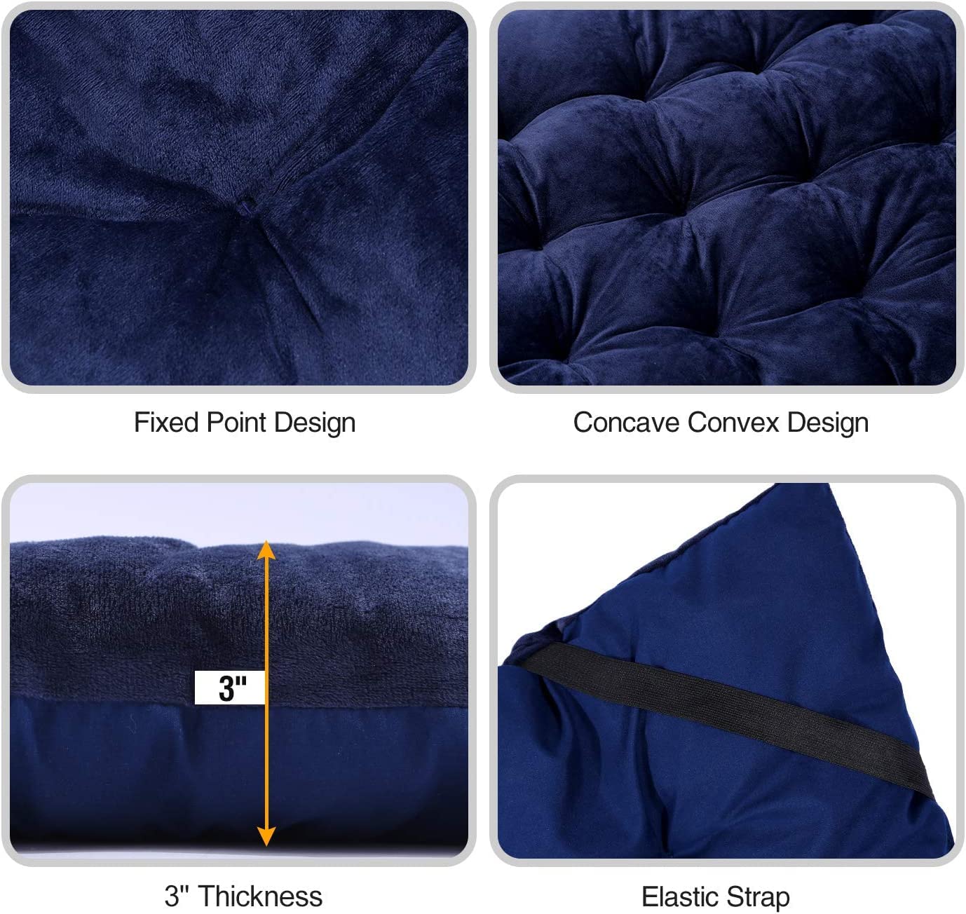 REDCAMP Folding Camping Cot with Thicker Cot Mattress Pad, Adjustable 4-Position Reclining Folding Chaise Lounge Chair with Pillow for Camping, Outdoor Beach Pool