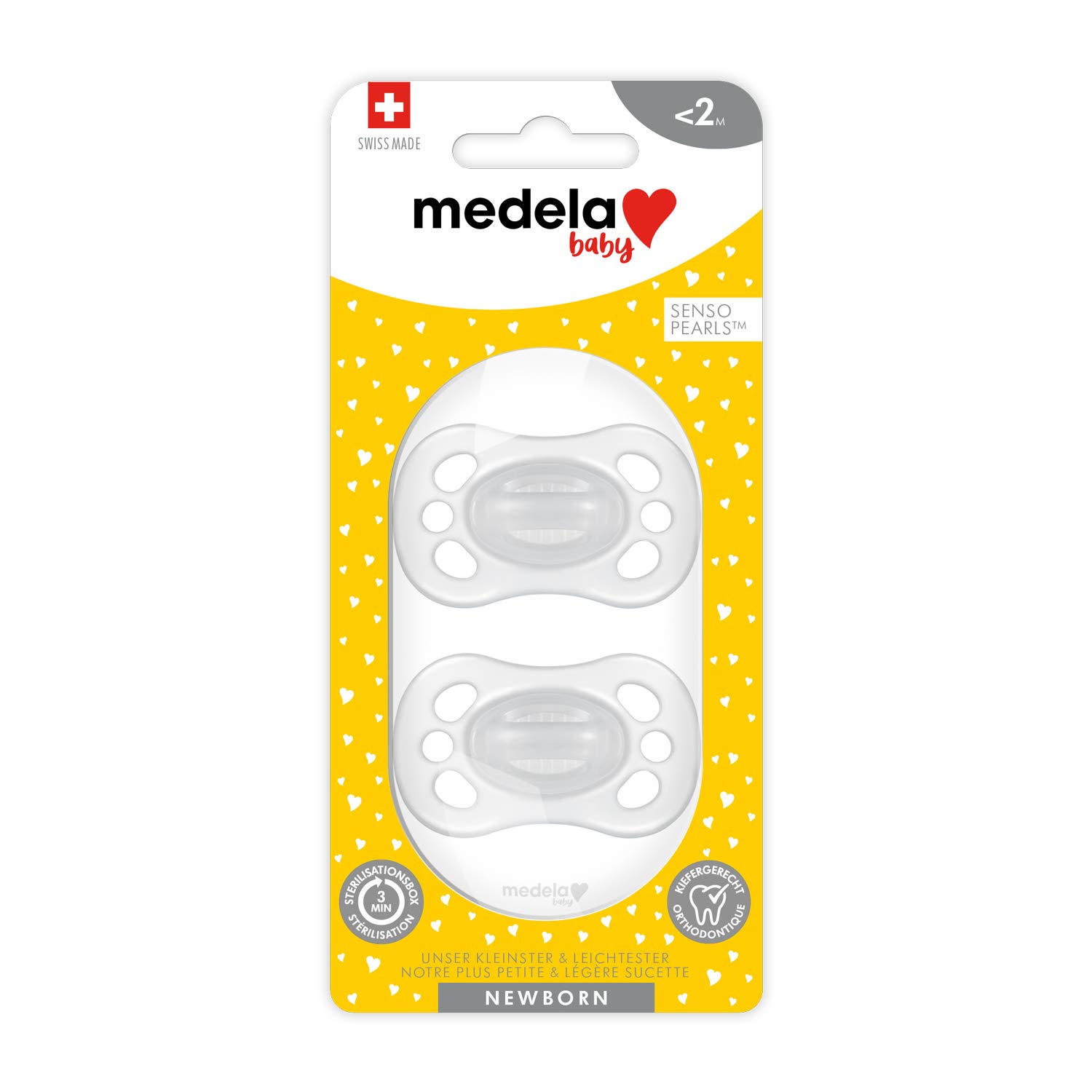 Medela Baby Pacifier | 6-18 Months | BPA-Free | Lightweight & Orthodontic | 2-Pack | Pink and Pink with Swan and Butterfly Design
