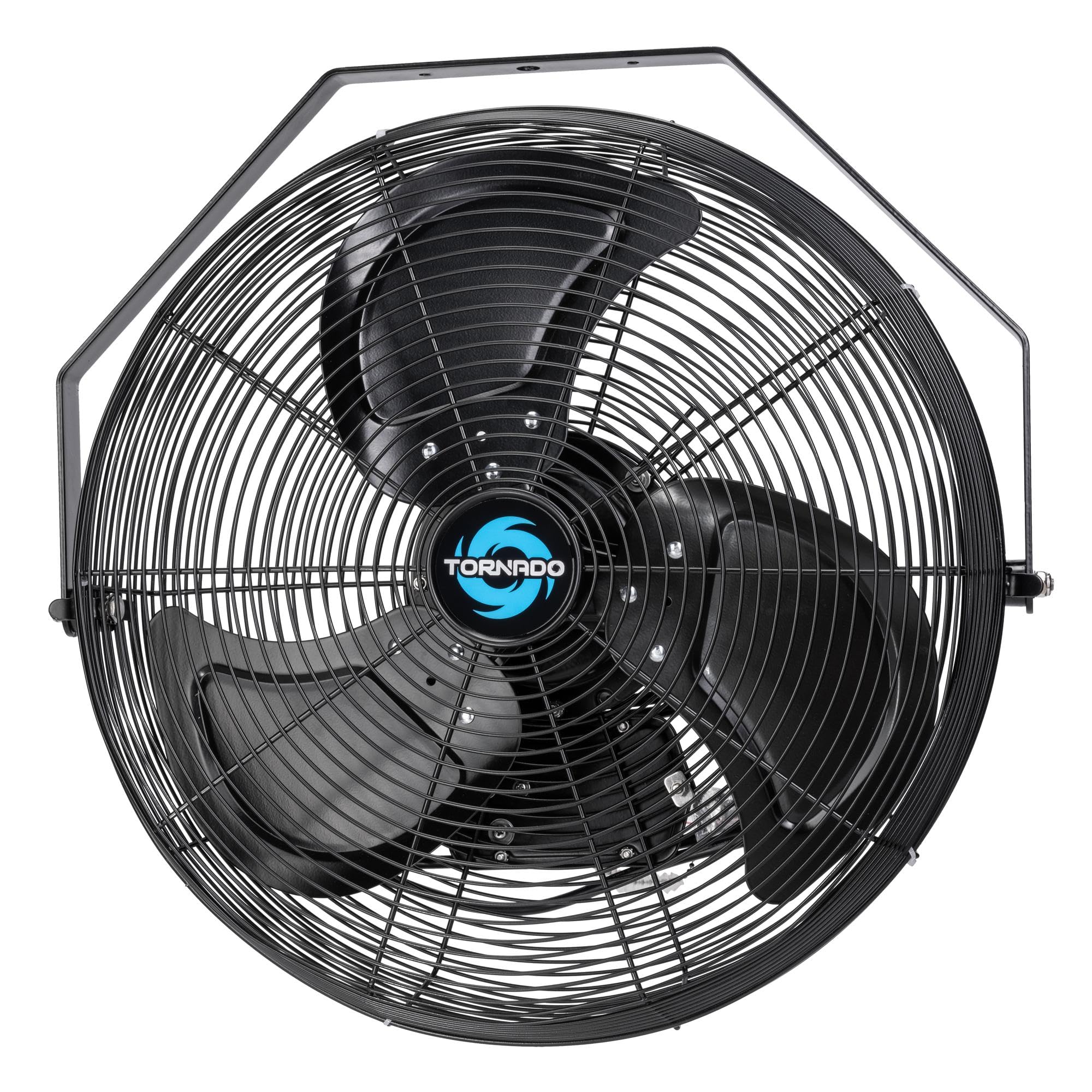 Tornado 18 Inch Outdoor Rated IPX4 Water-Resistant High Velocity Metal Industrial Wall Mount Fan For Commercial, Industrial, Residential, Greenhouse Use 3 Speed 4150 CFM 6.6 FT Cord UL Safety Listed