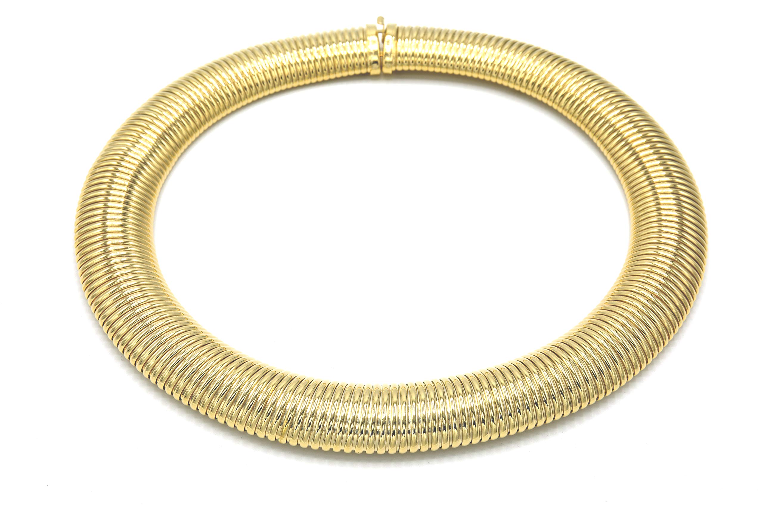 Marshal Metal Fashion Necklace 18K Gold Plated Brass Omega Choker Necklace (NK201G(20mm))