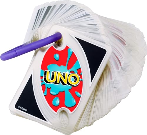 Mattel Games UNO Splash Card Game for Outdoor Camping, Travel and Family Night with Water-Resistent Plastic Cards