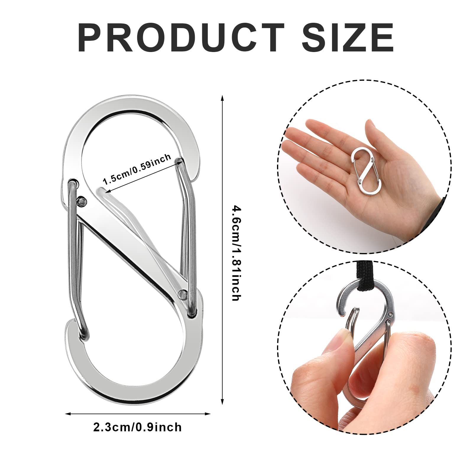 Vin Beauty 6 PCS Flag Pole Clips Snap Hooks, Flagpole Accessory, Flag Clips for Flagpole Rope, Flagpole Attachment to Attach Flag Grommets to Flagpole Rope