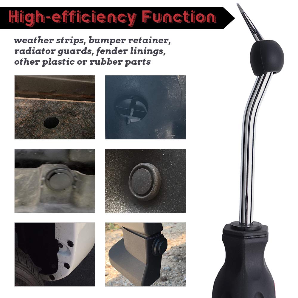 OTUAYAUTO Ergonomic Plastic Fastener Remover - Universal Automotive Clip Removal Tool for Cars, Trucks, SUVs, ATVs and All Vehicles