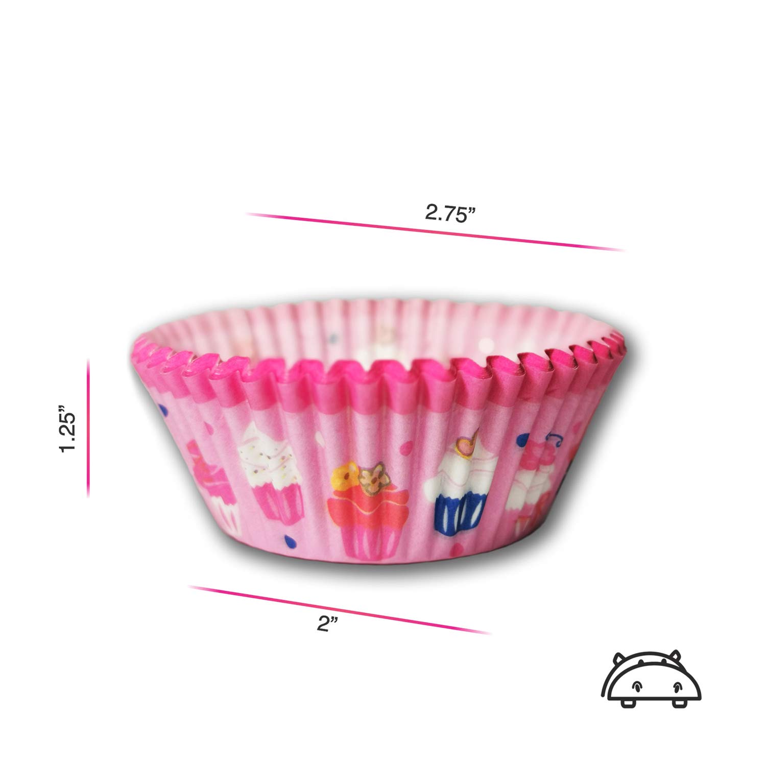 Party Hippo Aluminum Cupcake Baking Cups with Lids, 5oz 50 pack, Muffin Liners, Disposable Foil Ramekins, Aluminum Foil Baking Cups, Cupcake Baking Cups (Aluminum Blue)