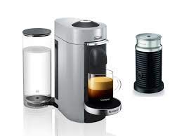 NESPRESSO VERTUOPLUS DELUXE COFFEE AND ESPRESSO MACHINE BY DE'LONGHI WITH AEROCINNO, SILVER - ENV155SAE (Renewed)