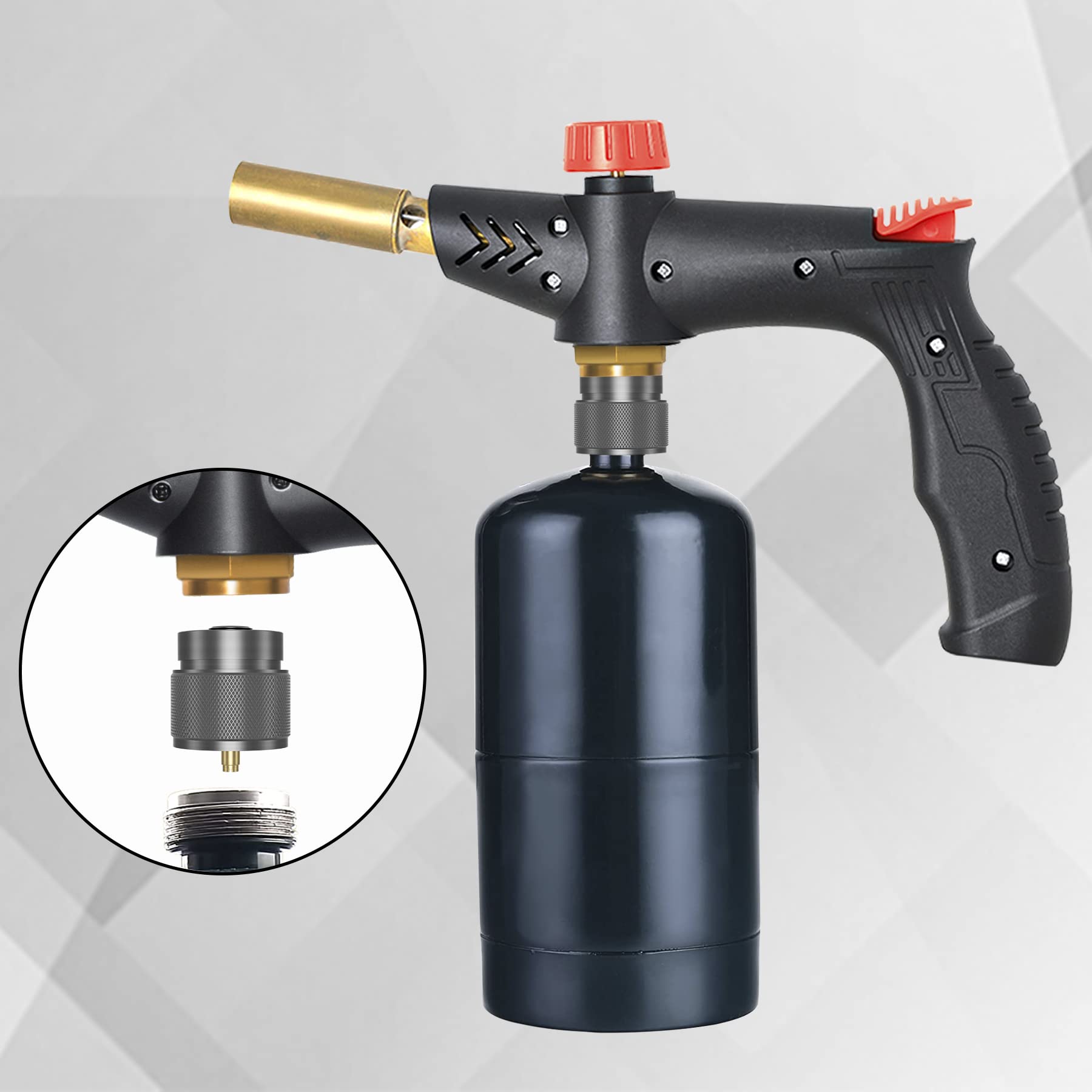 Propane to Butane Adapter - Taschyas Camping Stove Adapter Gas Adapter Converter - 16 oz Propane Tank Input EN417 Valve Output - Camp Fuel Refill Adapter for Outdoor Backpack Hiking