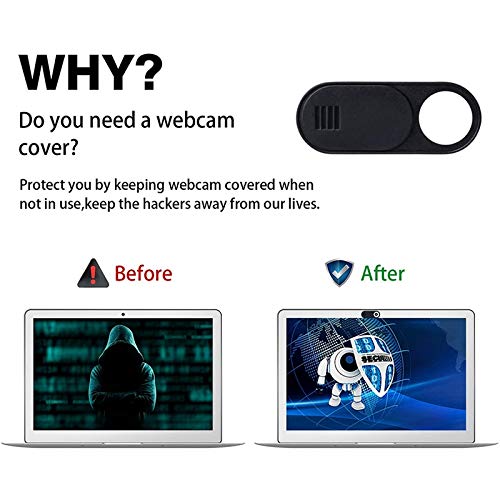 UNNIC , 12-Pack Ultra Thin Design Web Camera Cover for Laptop, PC, Computer, Pro- Black