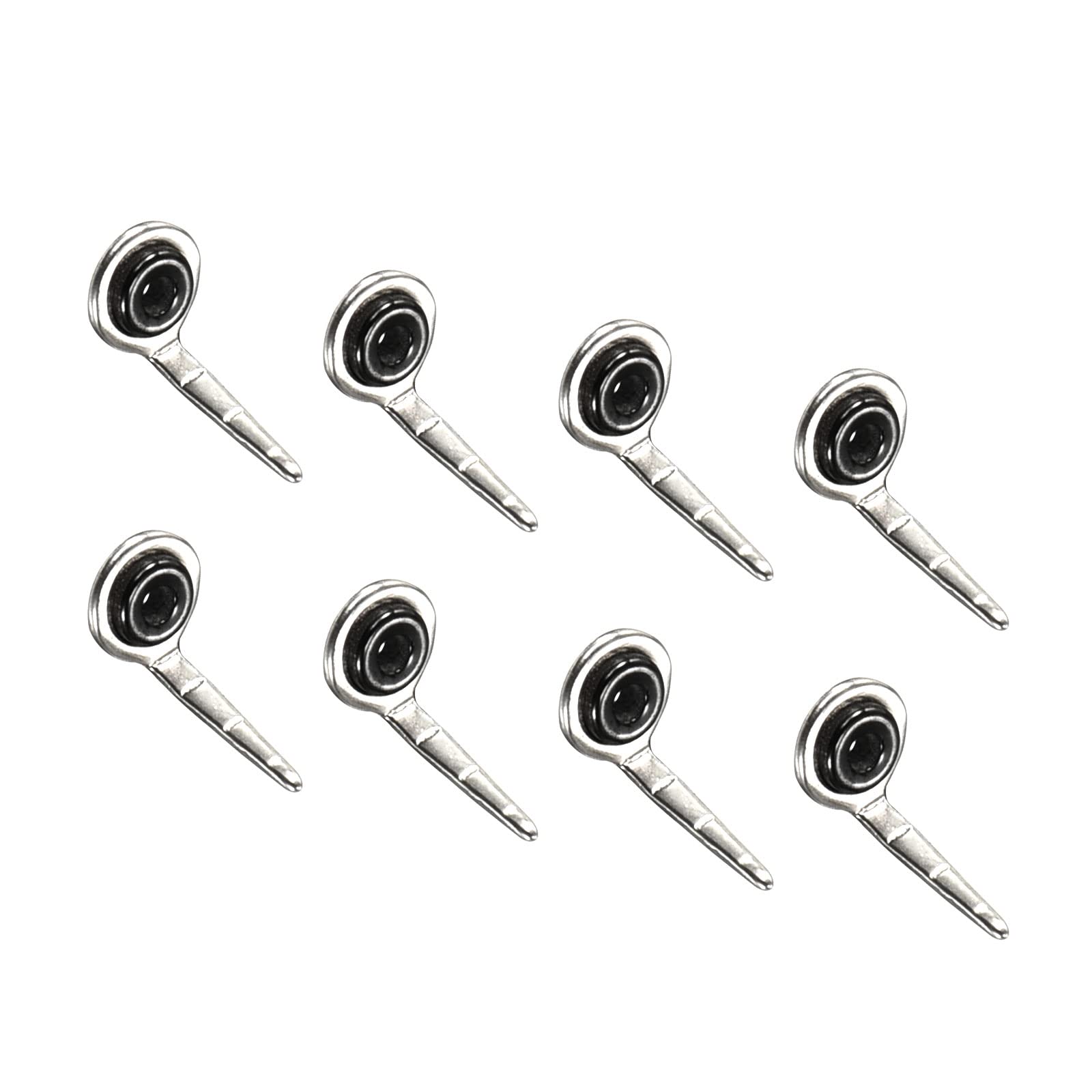 PATIKIL 0.94mm Fishing Rod Guide Repair Kit, 8 Pack Iron Eyelet Replacement for Saltwater Freshwater Fishing, Silver