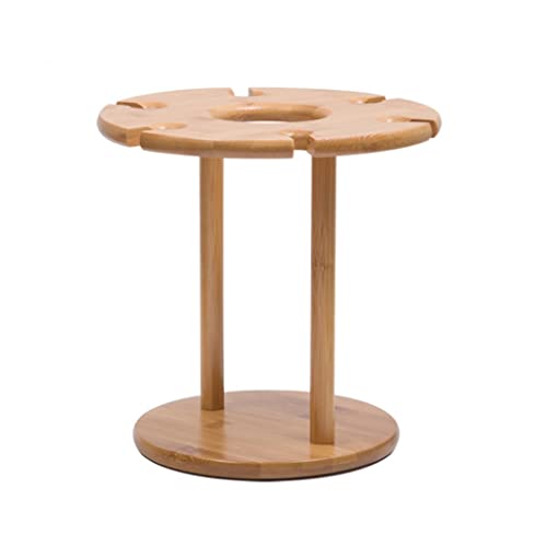 ZYZMH Round Holder Countertop Stand Retro Tabletop Display for Single Bottle Bar Rustproof Barware Living Room Wine Rack Organizer