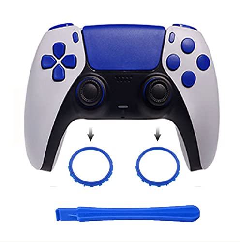 PS5 Controller Accent Rings Decorative Accessory for PlayStation 5 Controller Replacement Parts - 2 Pair/Blue