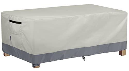 STEECA Patio Coffee Table Cover, Waterproof Rectangular Small Side Table Cover for Outdoor Furniture 48L x 26W x 18H inch
