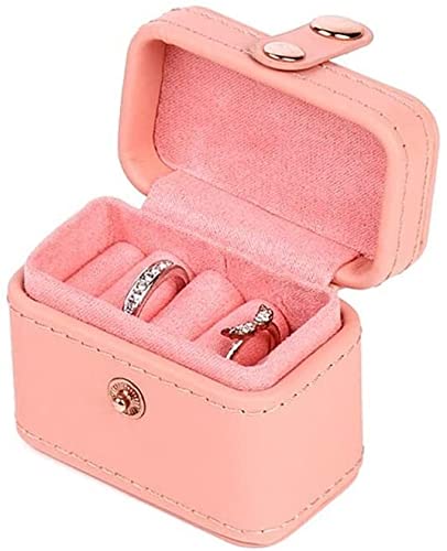 ZZYINH AN207 Portable Fresh Simple Ear Stud Jewlery Box Small Earrings Ring Multi-Function Jewelry Box Small Jewelry (Color : Pink)