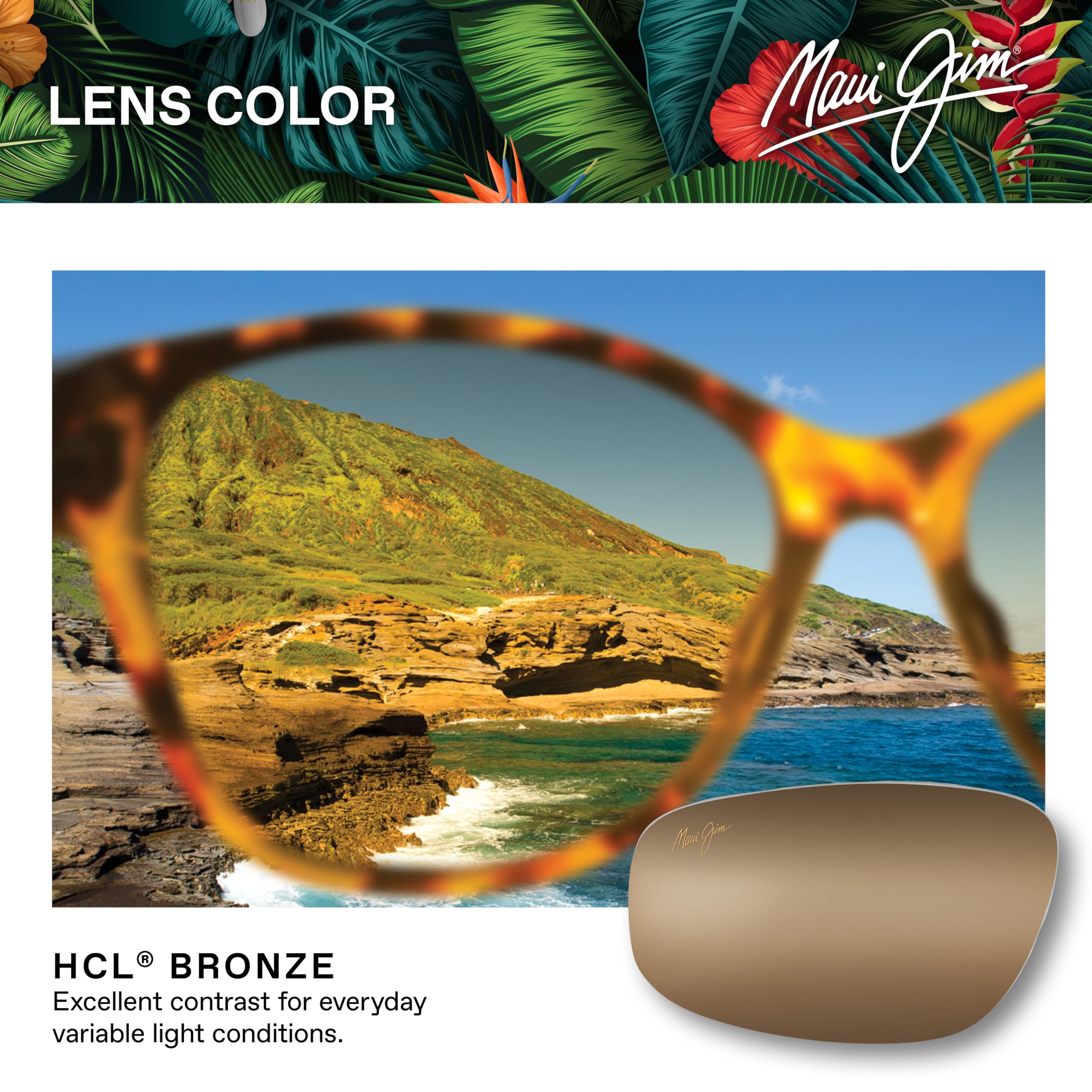 Maui Jim Mokupuni Round Sunglasses, Gold/Hcl Bronze Polarized, Medium