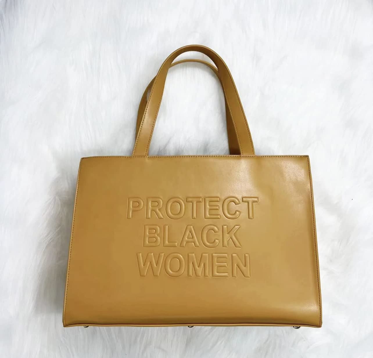 PROTECT BLACK WOMEN Large Tote (Black)