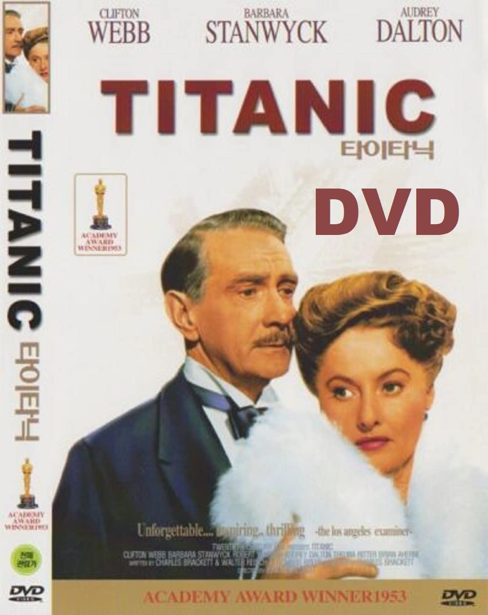 Titanic (1953) DVD Clifton Webb, Barbara Stanwyck; Language: English Subtitle: English, Korean