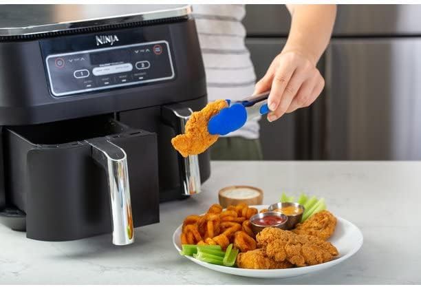 Ninja DZ100 Foodi 4-in-1, 8-qt., 2-Basket Air Fryer with DualZone Technology, DZ100 8-qt BLACK