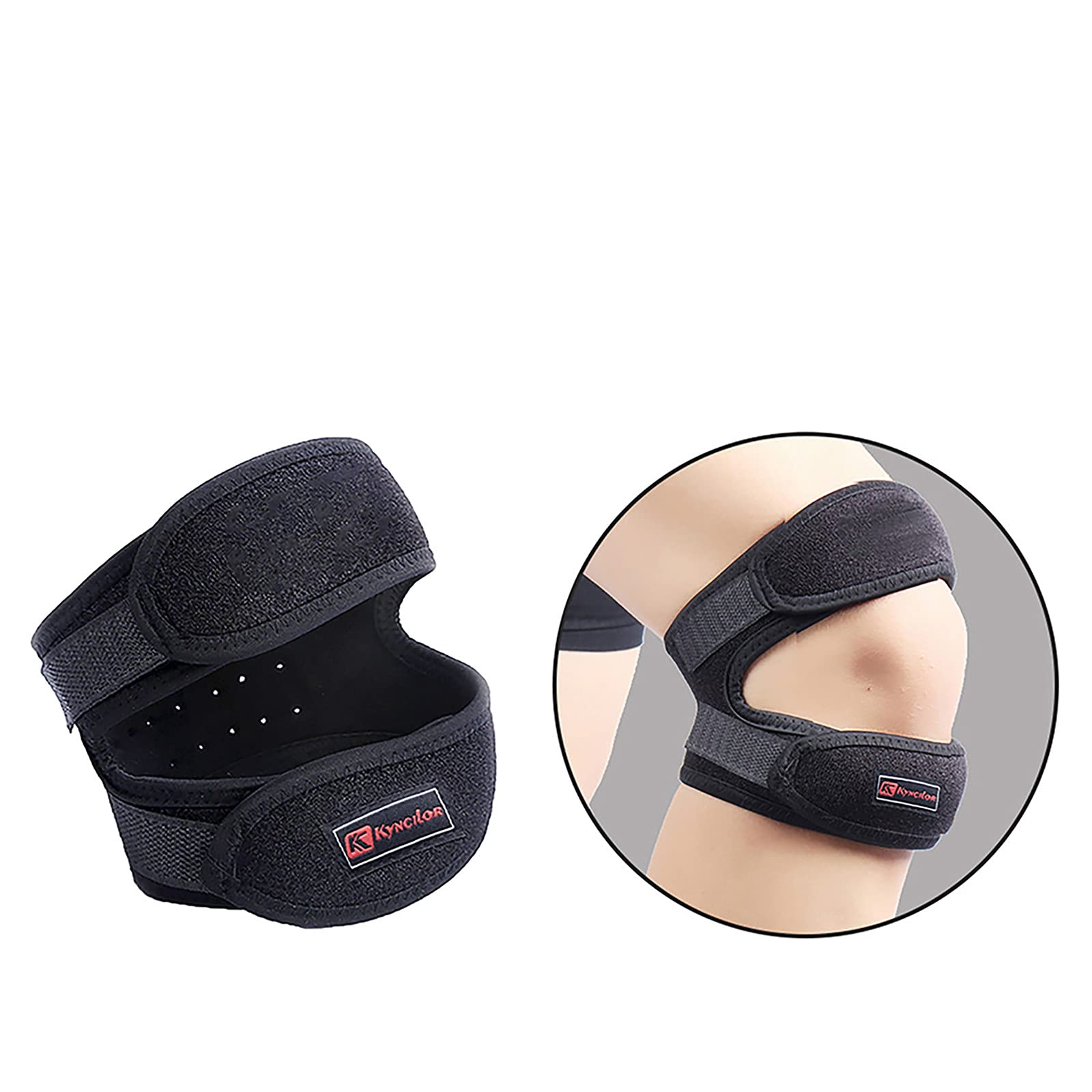Patellar Tendon Support Strap , Knee Pain Relief Adjustable Neoprene Knee Strap for Running, Jumper, Tennis Injury Recovery