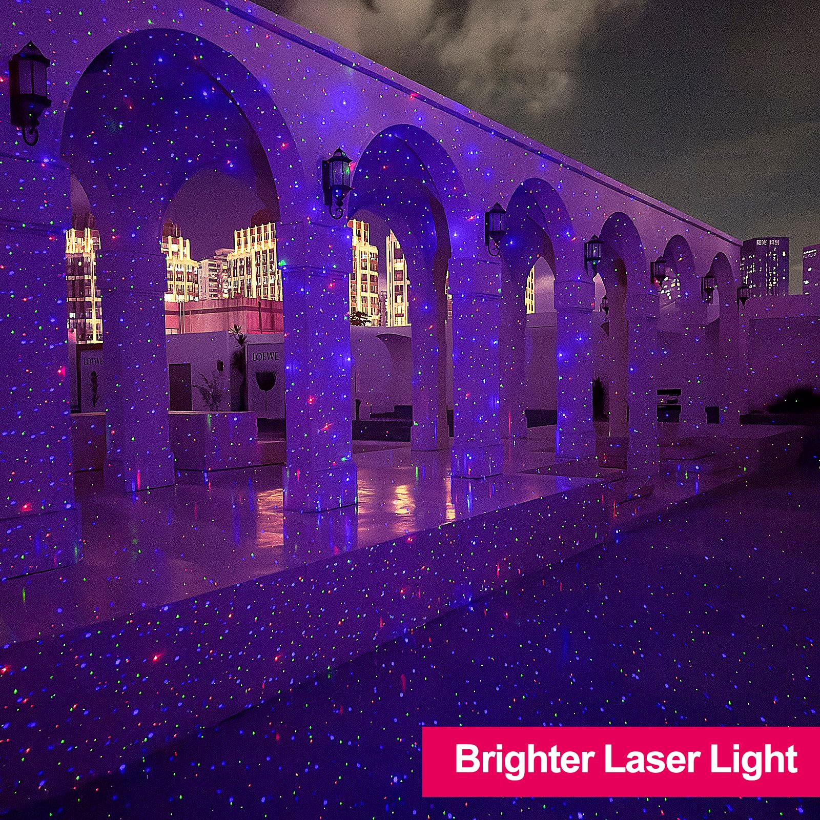 Laser Christmas Projector Lights Outdoor, Christmas Decorations Stars Light Show, Holiday Projector Decorations for House/Garden/Party