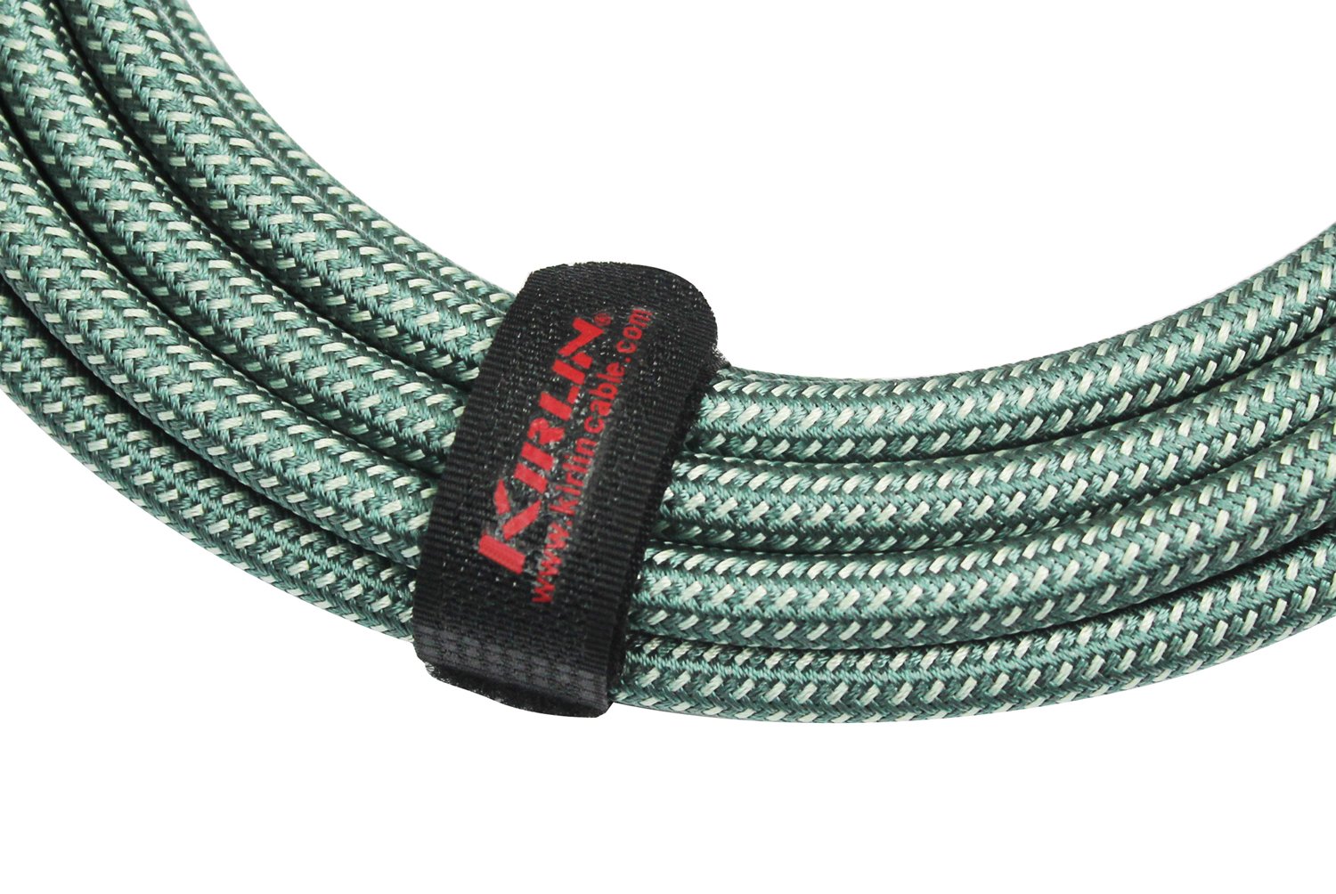 KIRLIN Cable IWB-201PFG-20/OL 20-Feet 1/4-Inch Straight Premium Plus Instrument Cable, Olive Green Tweed Woven Jacket
