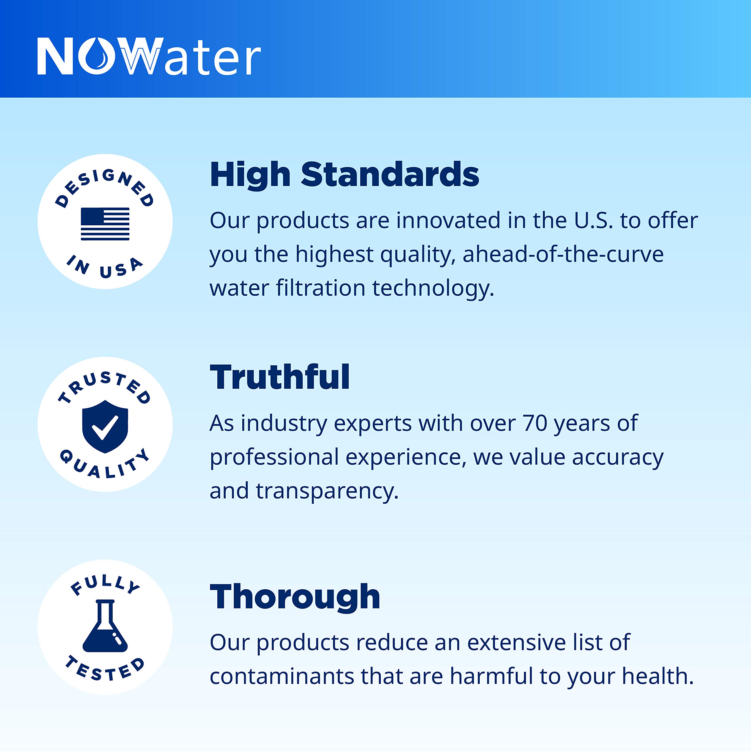 Now Water CTO Standard Carbon Block Filter - 3 Pack 5 Micron Universal 10 inch Housing Activated Charcoal Replacement Under Sink & Whole House Water Filter Cartridge - Reduces Chlorine