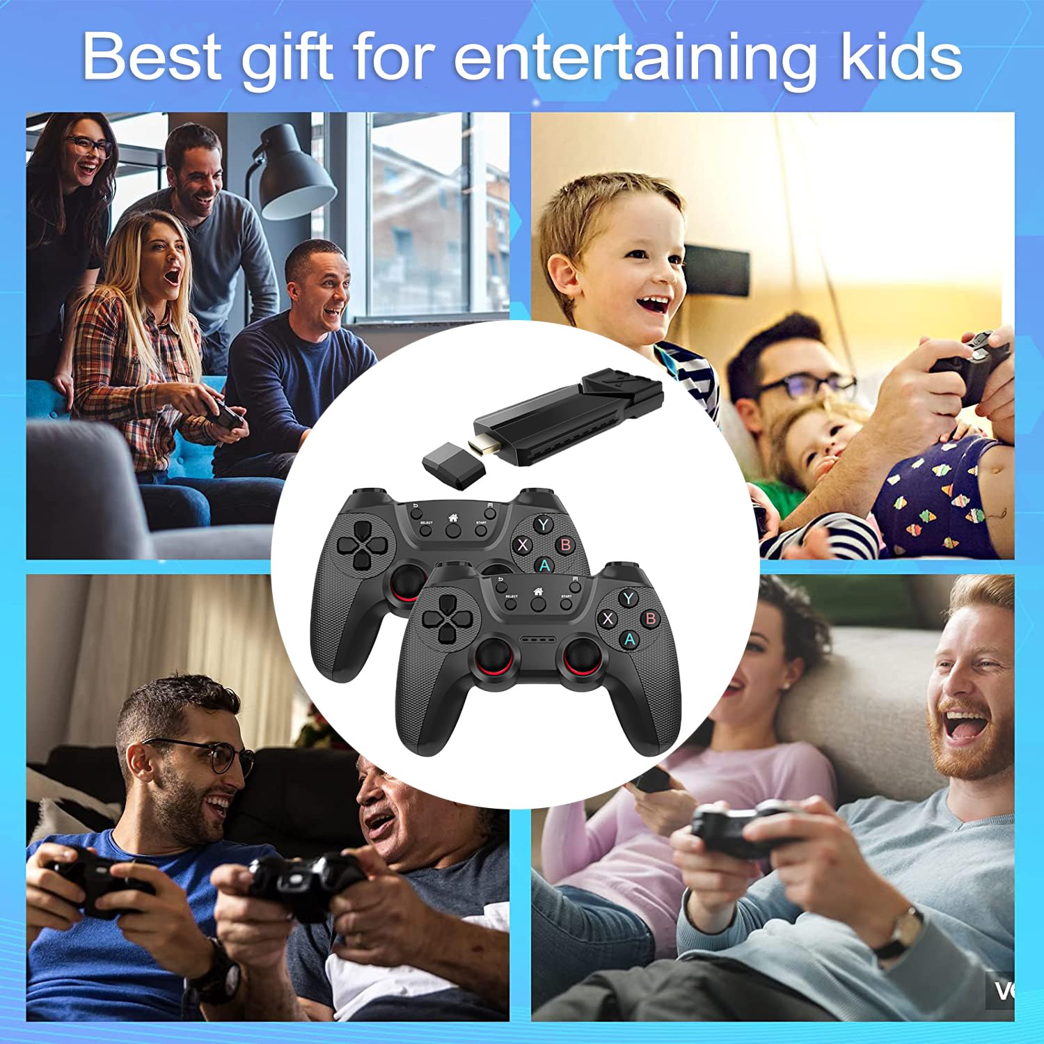 KZLVN Retro Game Console 20,000+ Games, Retro Play Game Stick, Nostalgia Stick Game, Plug and Play Video Game Stick, 4K HDMI Output, Premium Competitive Level Dual Controllers
