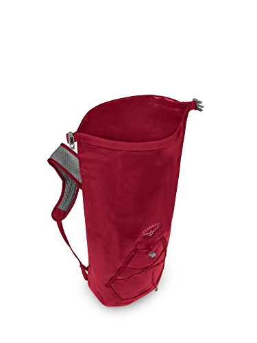 Osprey Transporter 18L Roll Top Waterproof Laptop Backpack, Poinsettia Red