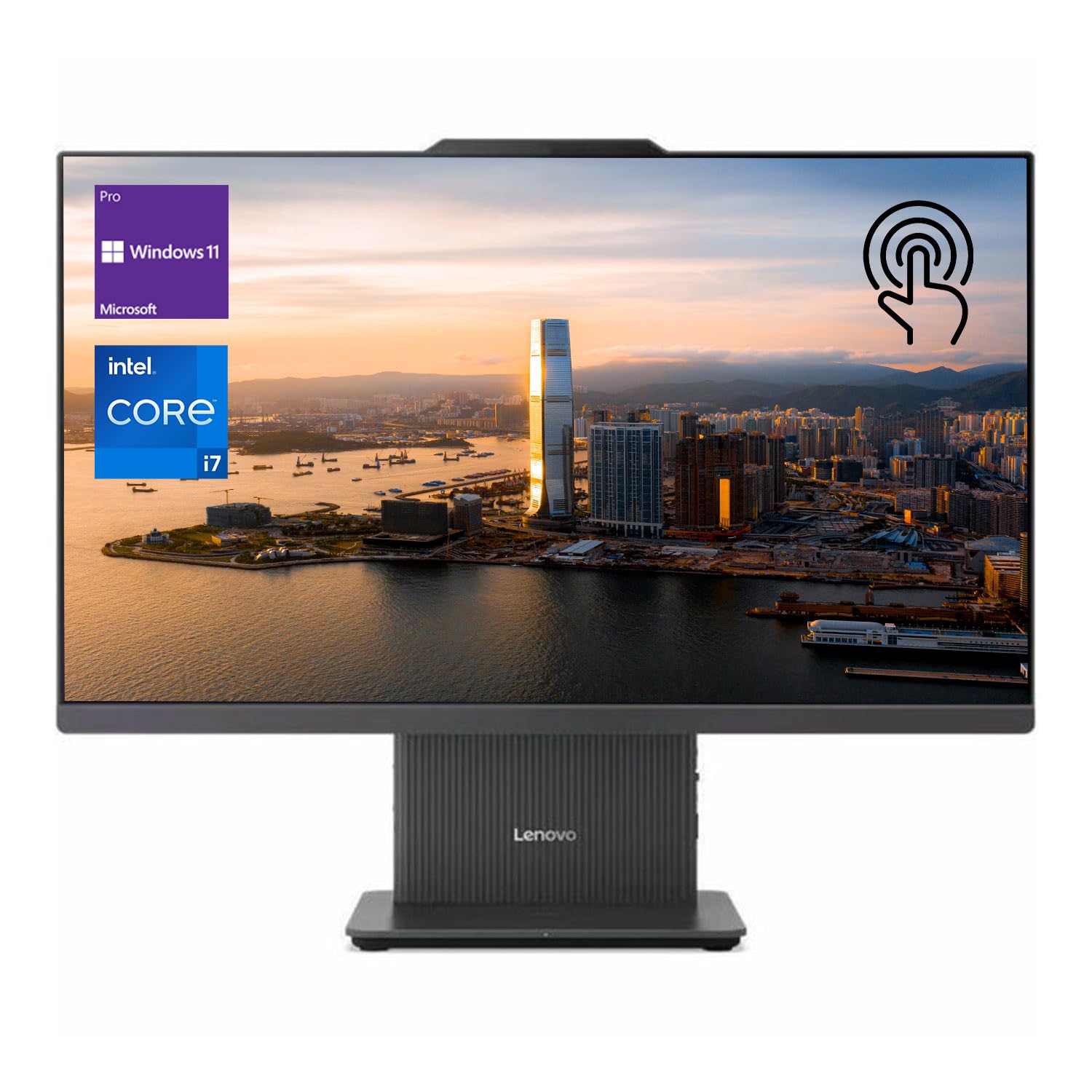 Lenovo 2024 IdeaCentre I AIO, 27" QHD Touchscreen, Intel Core i7-13620H, 128GB DDR5 RAM, 8TB SSD, IR Camera, Wireless Charging Base, HDMI, RJ45, Wireless KB & Mouse, Wi-Fi 6, Windows 11 Pro, Grey