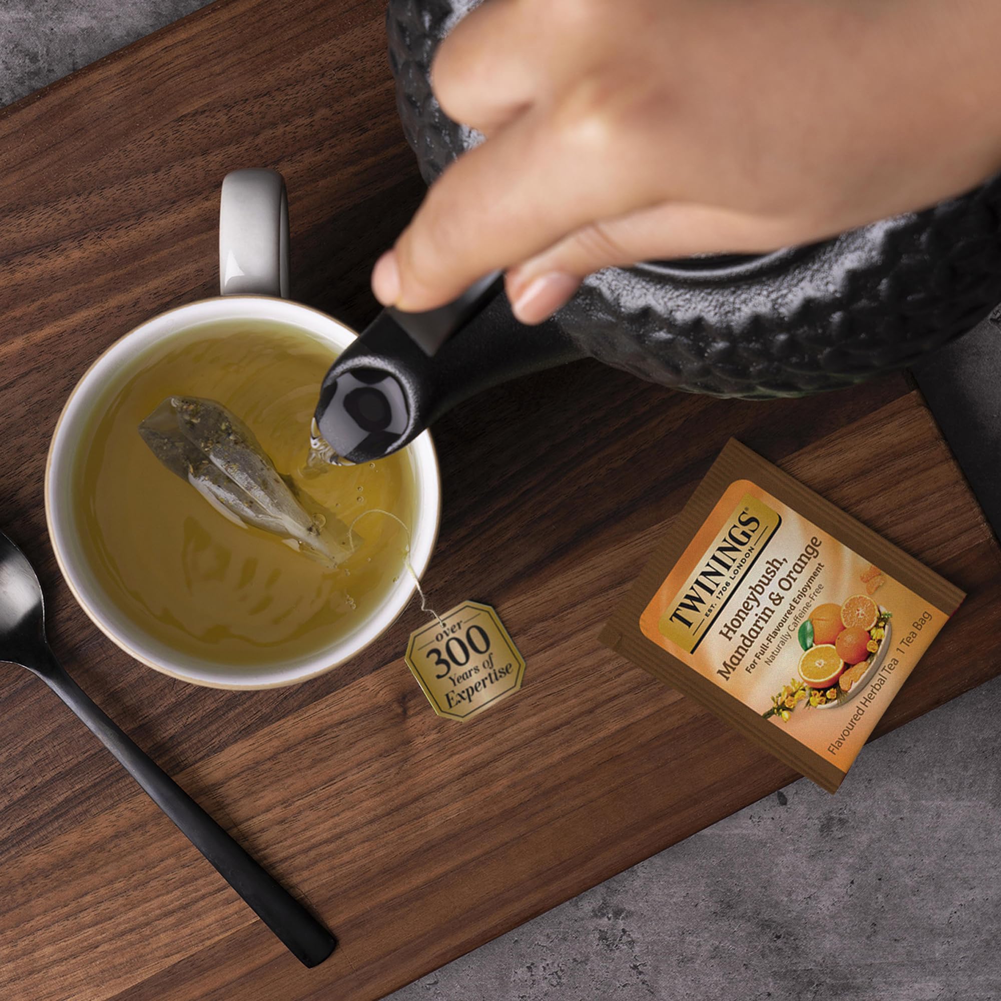 Twinings Honeybush Mandarin & Orange Herbal Tea - Naturally Caffeine-Free Tea Bags Individually Wrapped, 20 Count