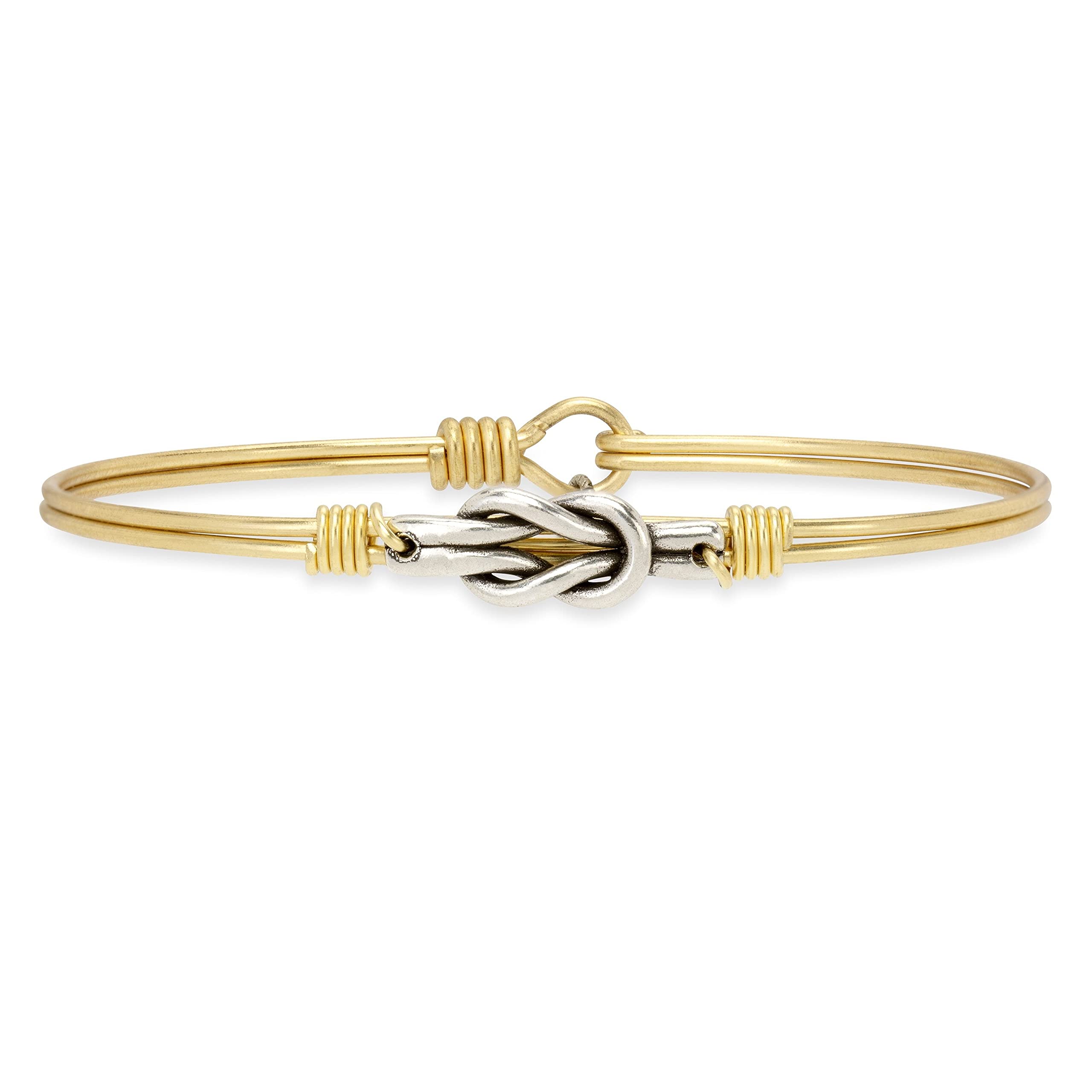 Luca + Danni | Love Knot Bangle Bracelet For Women - Silver Tone Size Petite Made in USA