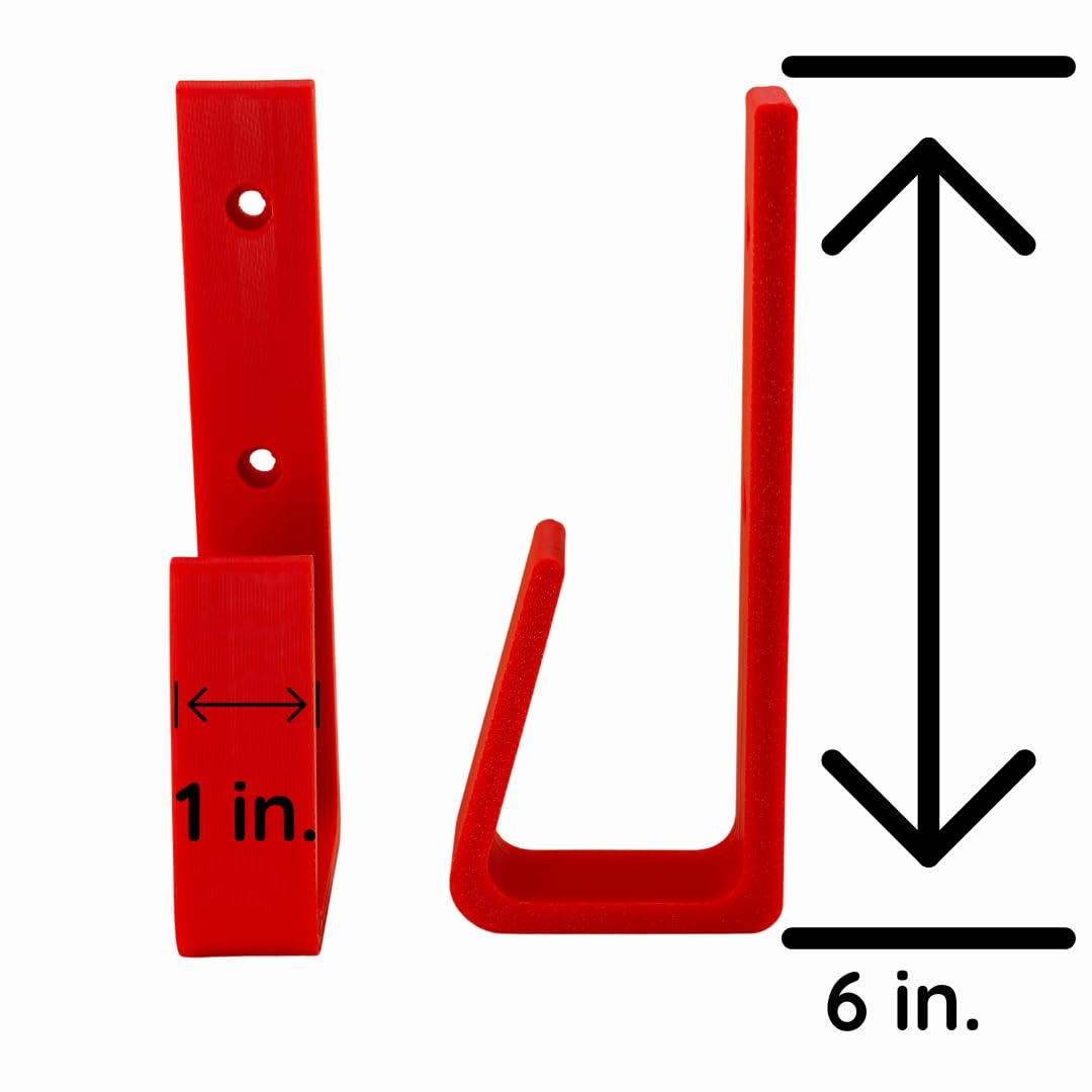 Wrestling Belt Wall Hanger 2 Pcs, Championship Belt Wall Hooks Perfect Gift for Wrestling Fans, Optimize Your Space & Display Your Championship Belt (Red)